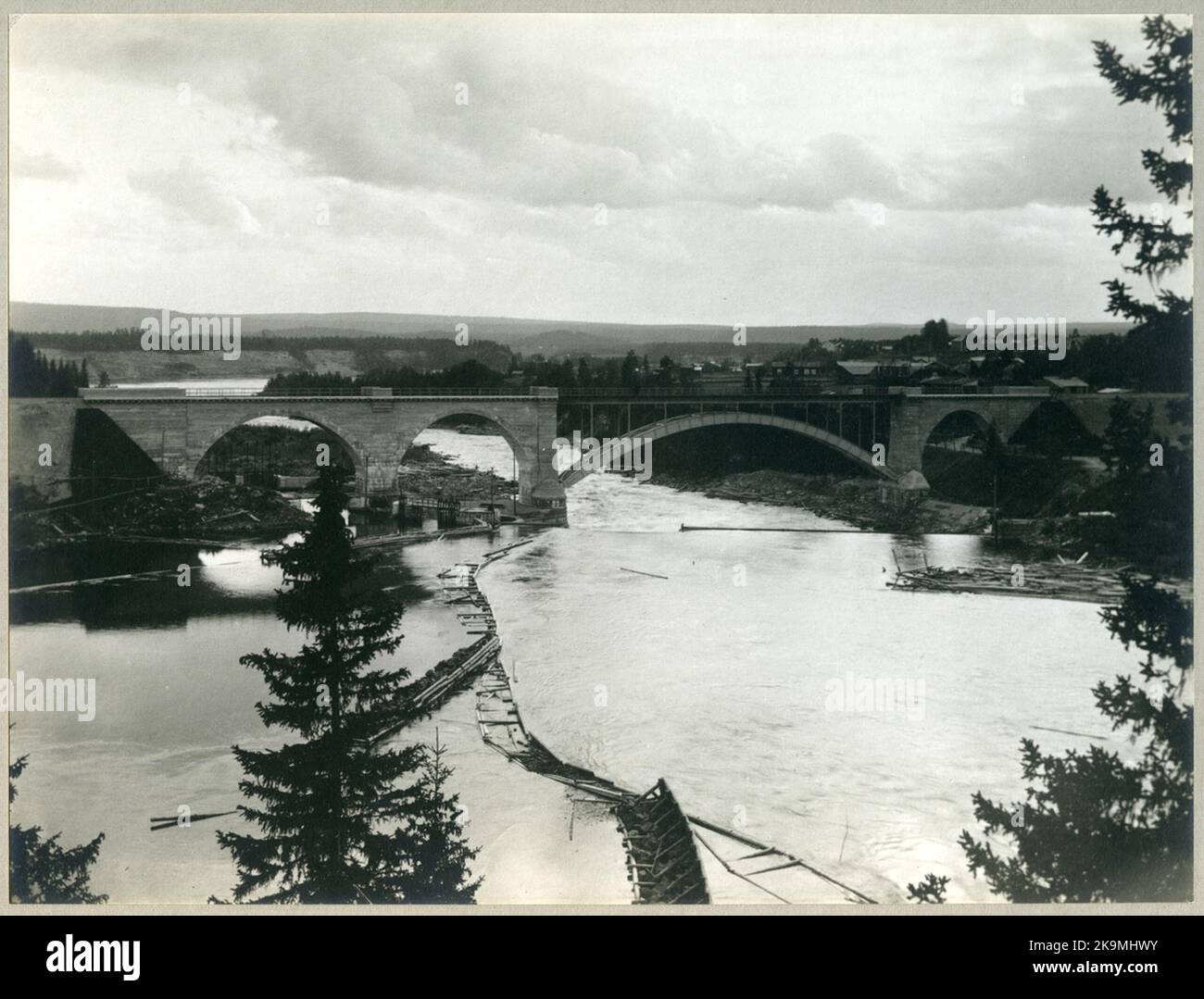 The bridge over Pite River Stock Photo - Alamy