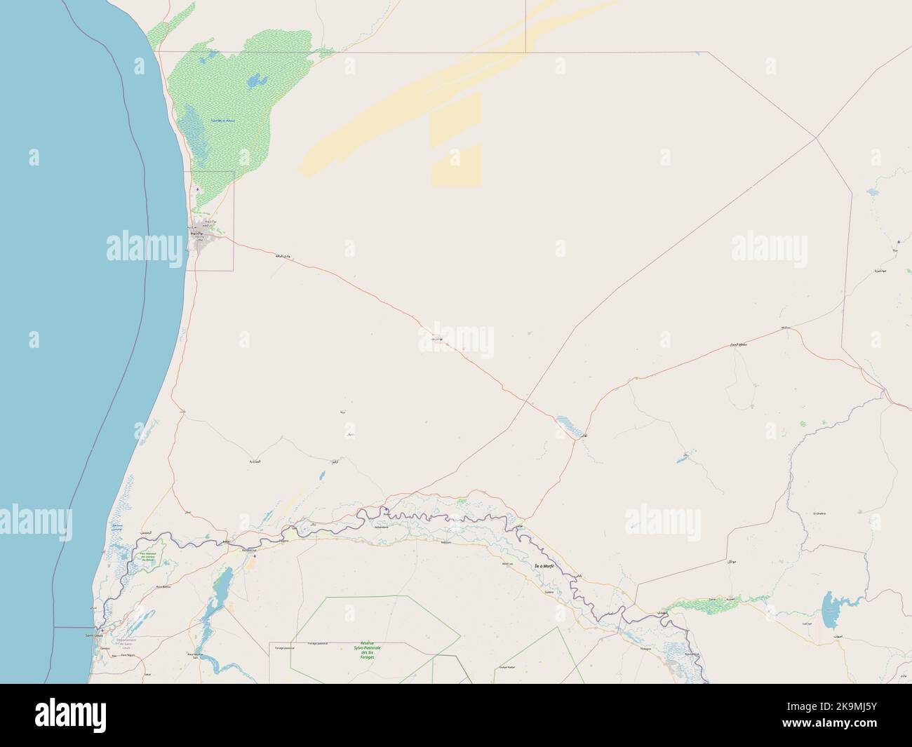 Outline map of trarza hi-res stock photography and images - Alamy