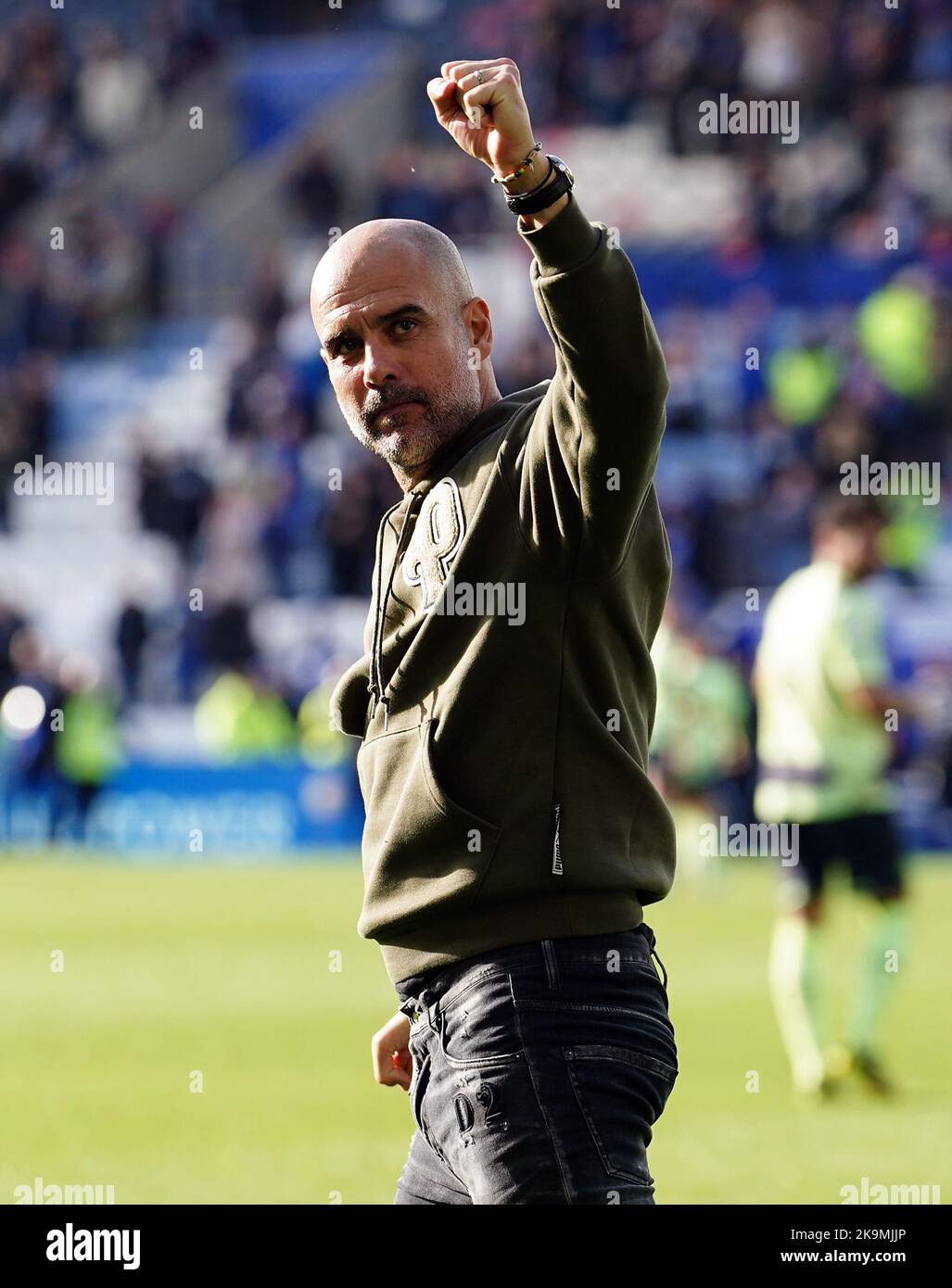 Manchester City manager Pep Guardiola after the Premier League match at ...