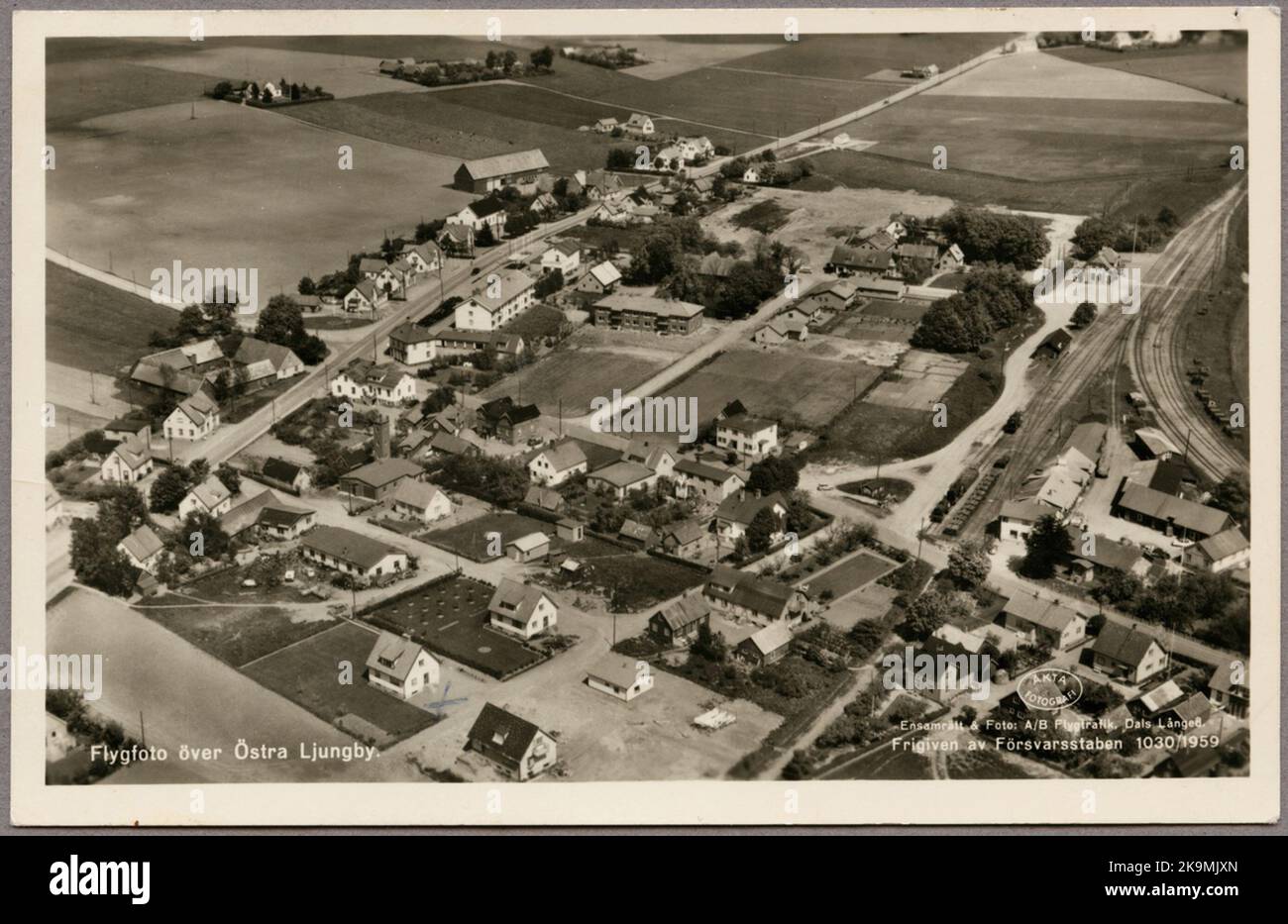 Aerial photo over Östra Ljungby Stock Photo - Alamy