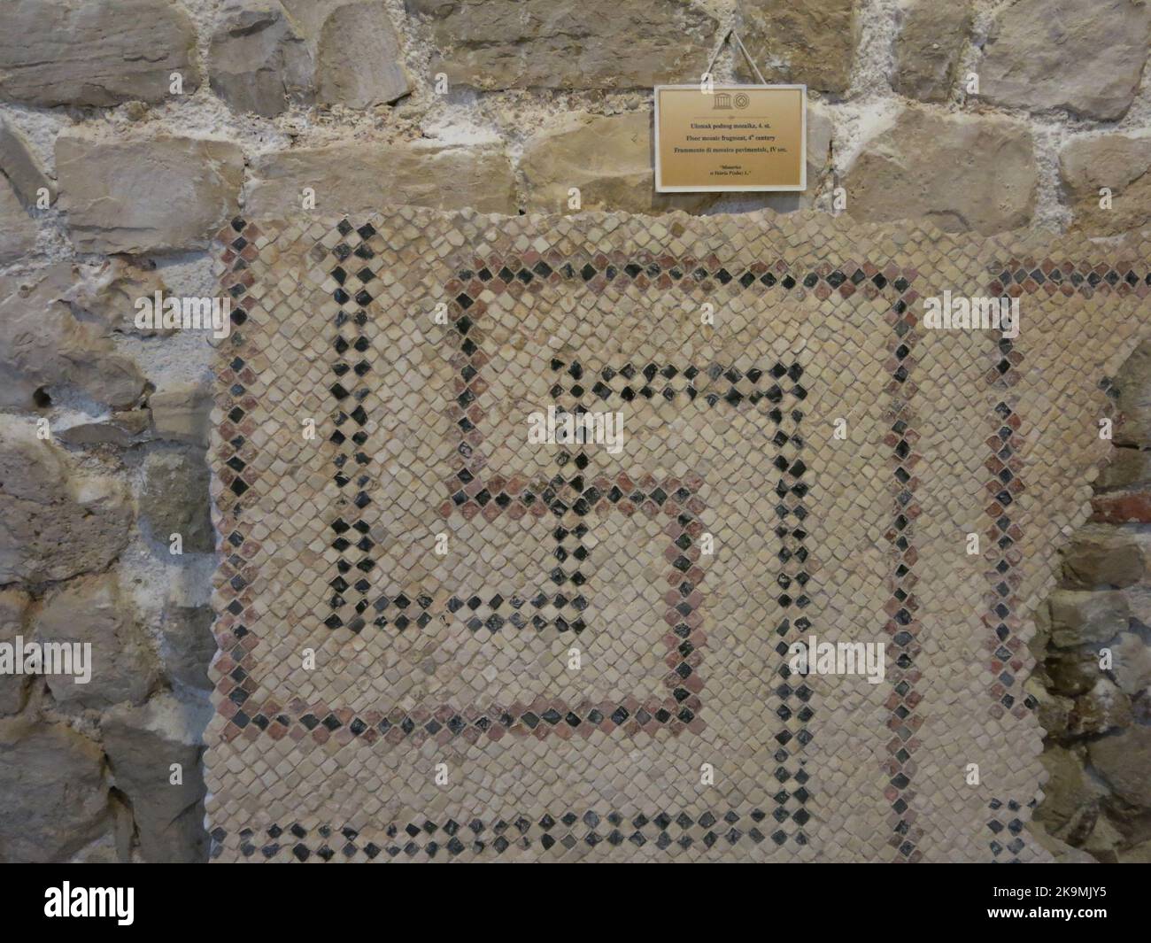 The4th century floor mosaic from the oratory of a Roman house is ...