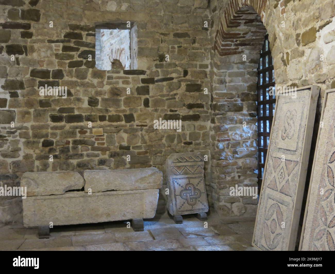 The4th century floor mosaic from the oratory of a Roman house is ...