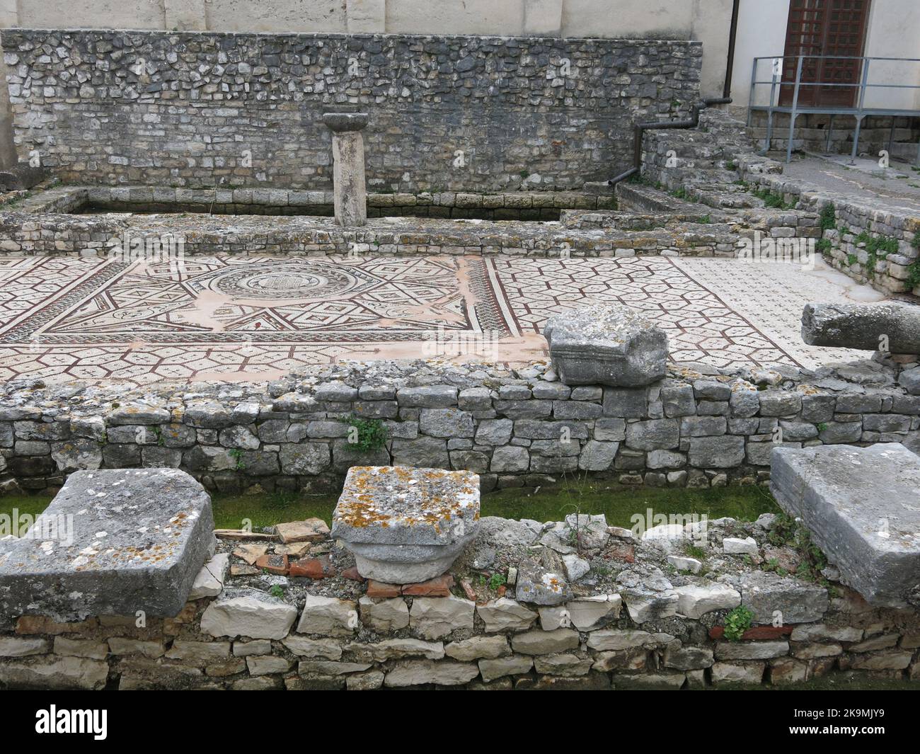 The4th century floor mosaic from the oratory of a Roman house is ...