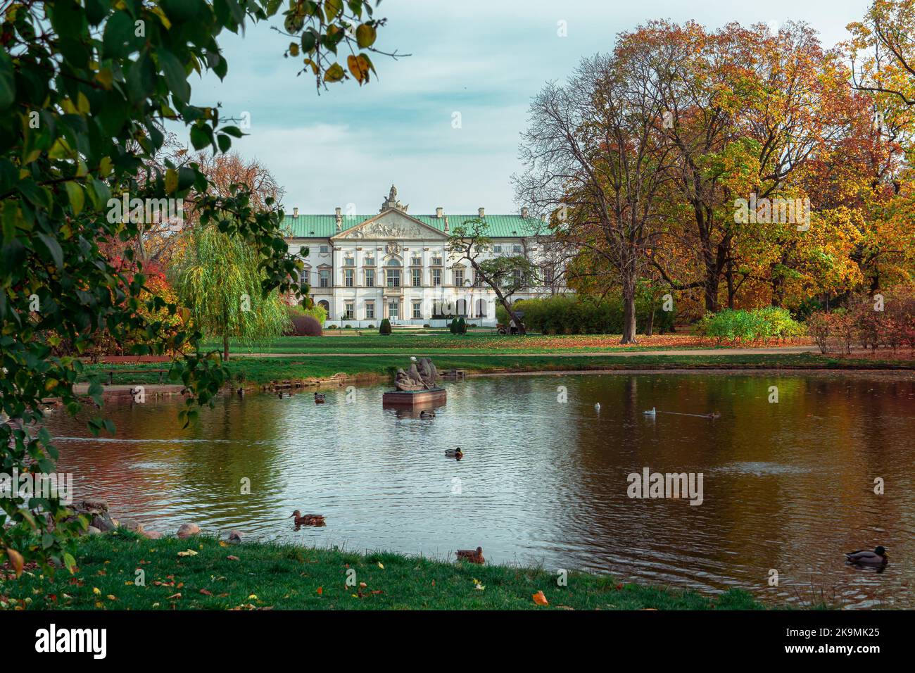 The Krasinski Palace in Warsaw. Reconstructed Baroque palace. Today it ...