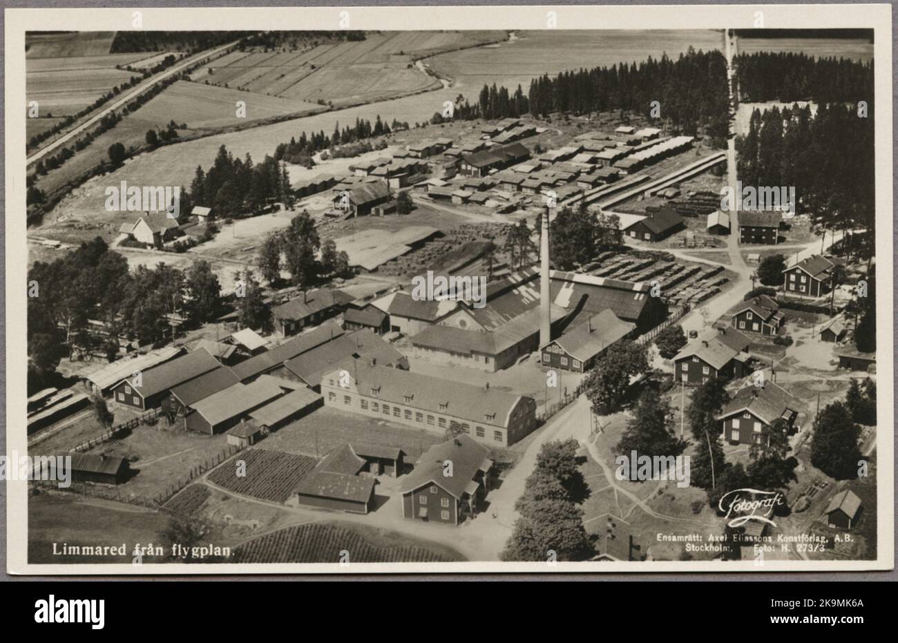 Aerial photo over Limmared Stock Photo - Alamy