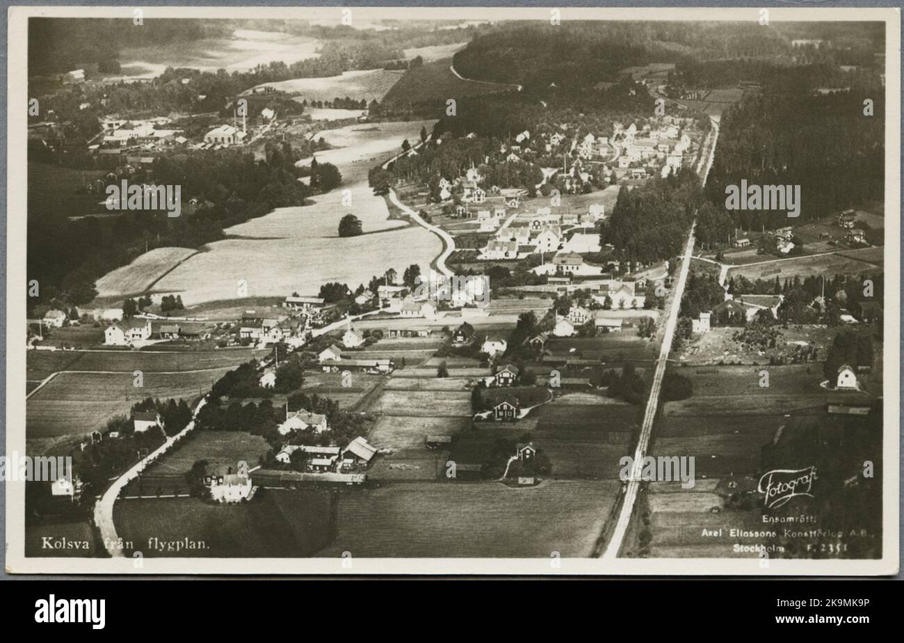 Aerial photo over Kolsva Stock Photo - Alamy