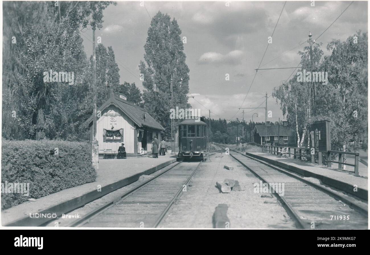Brevik Station, Lidingöbanan. Stockholm - Södra Lidingöns Railway ...