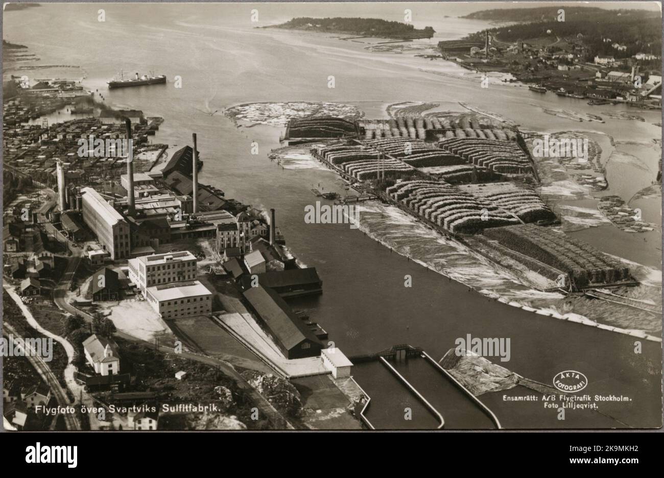 Aerial of pulp and paper mill hi-res stock photography and images - Alamy