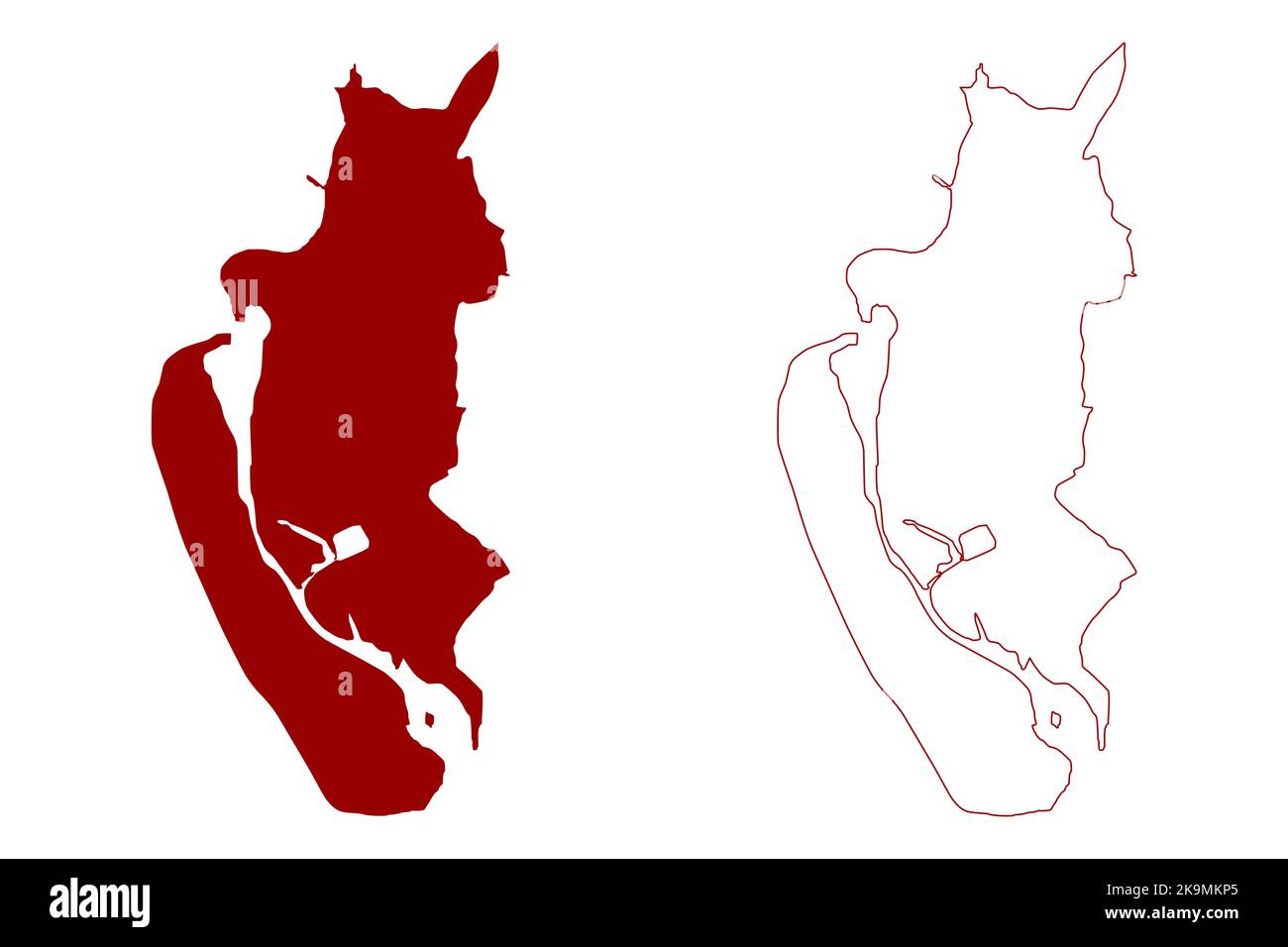Barrow vector outline map hi-res stock photography and images - Alamy