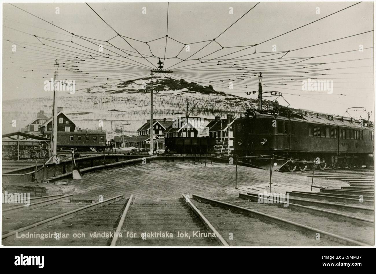 Turning board and wire for electric locomotives, Kiruna. State Railways ...