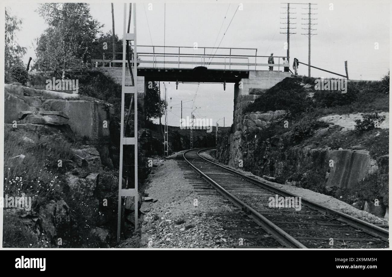 Electrified railway. Track work Stock Photo - Alamy