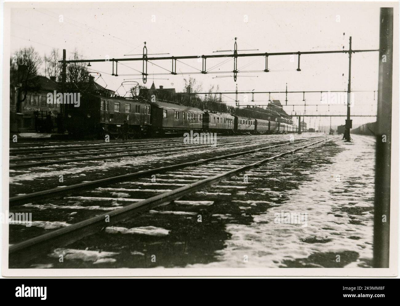The test run Krylbo - Ånge just before departure from Krylbo. The train ...