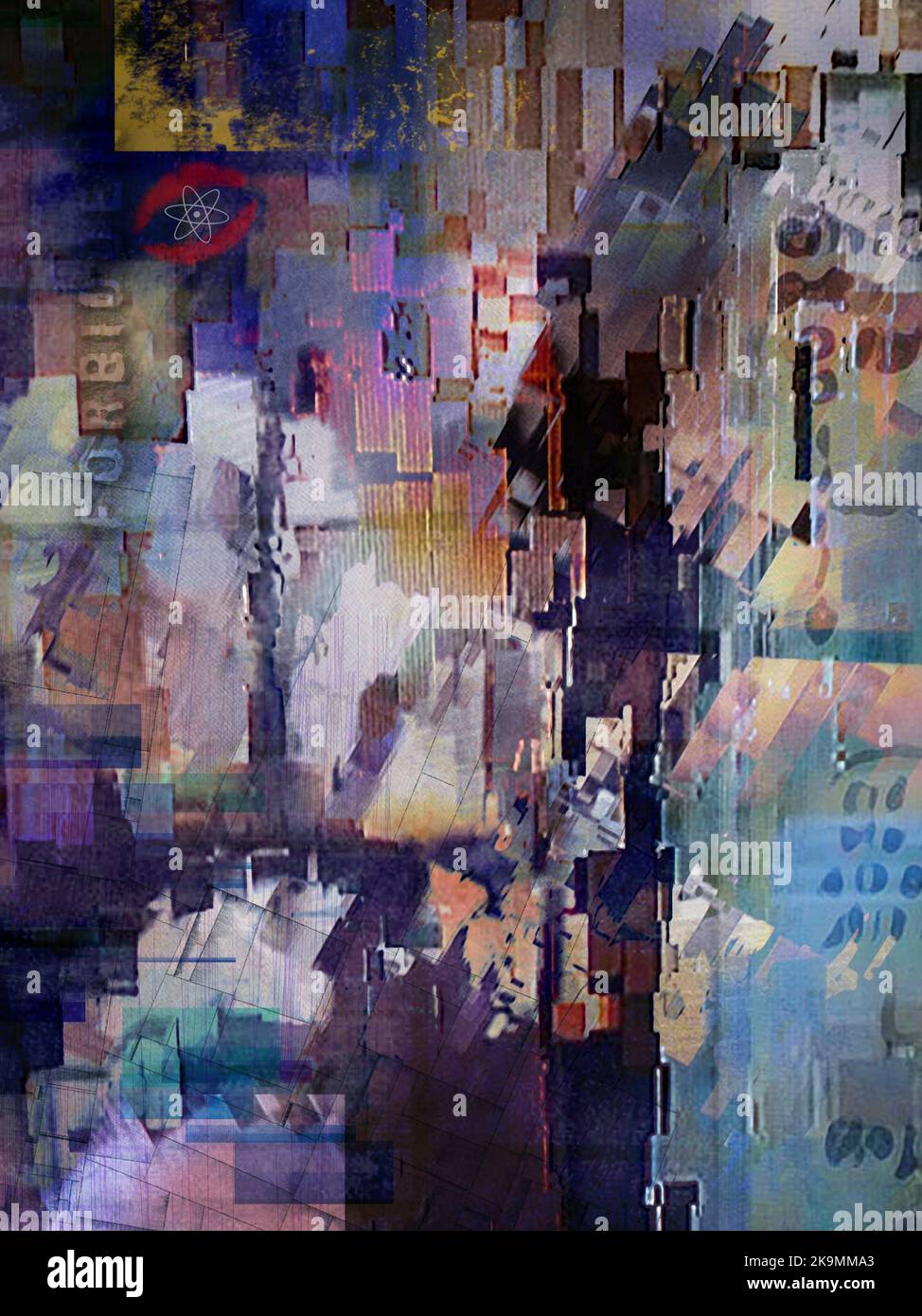 Digital abstract art. Glitch effect. 3D rendering Stock Photo - Alamy