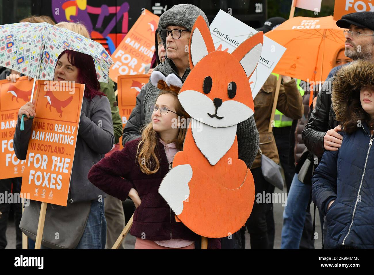Edinburgh Scotland, UK 29 October 2022. For The Foxes March in ...