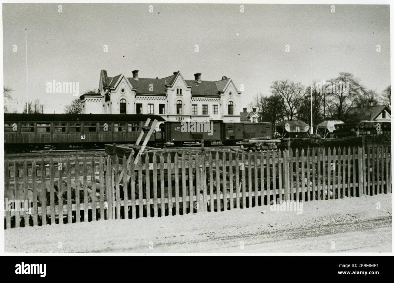 Train at Visby station, April 24, 1960 Stock Photo - Alamy
