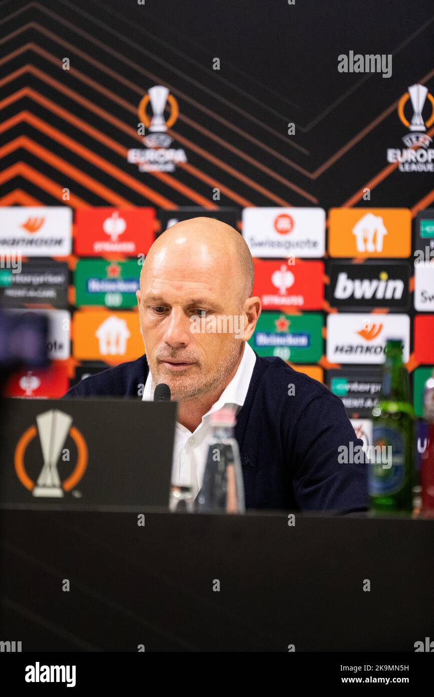 Budapest, Hungary. 27h, October 2022. Head coach Philippe Clement of ...