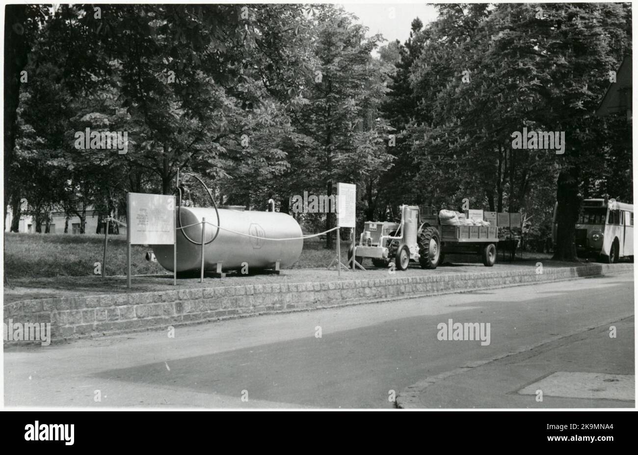 Gas tank. Cistern for tractor fuel Stock Photo - Alamy