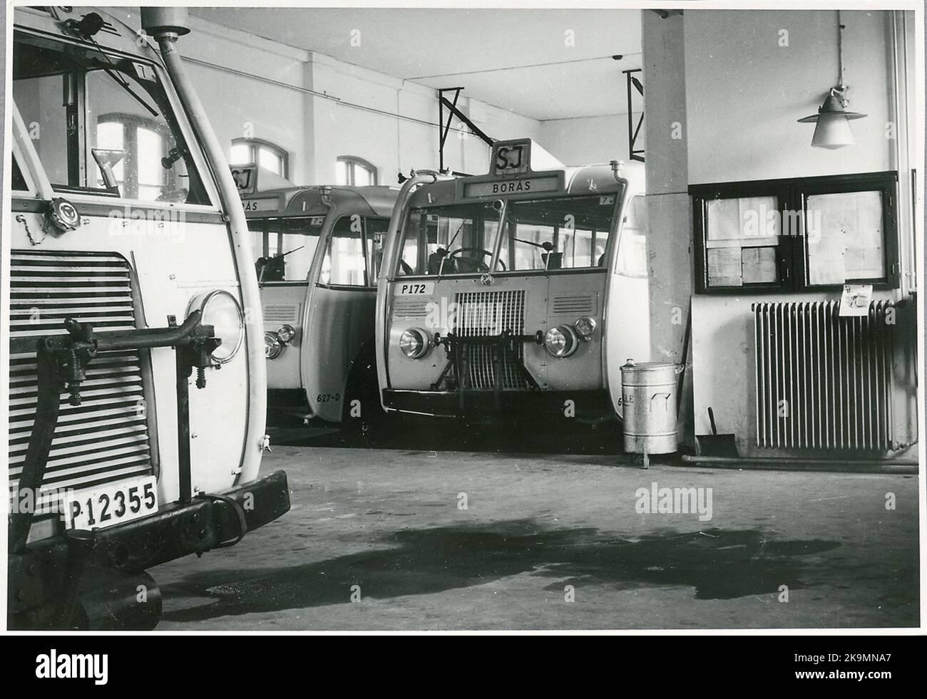 State Railways, SJ Bus 437, 626 and 627-D in garage Stock Photo - Alamy
