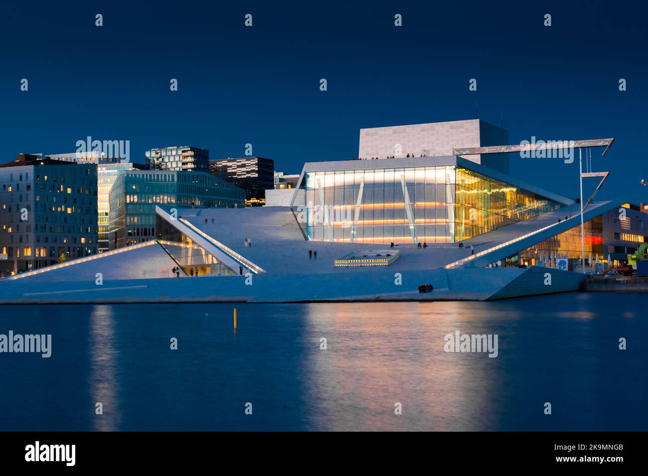 Oslo, Norway, 7 August 2022: Beautiful view of the Oslo Opera House at ...