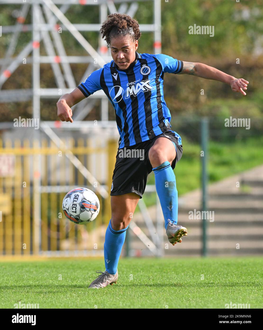 Roosa Ariyo (20) of Brugge pictured during a female soccer game between ...