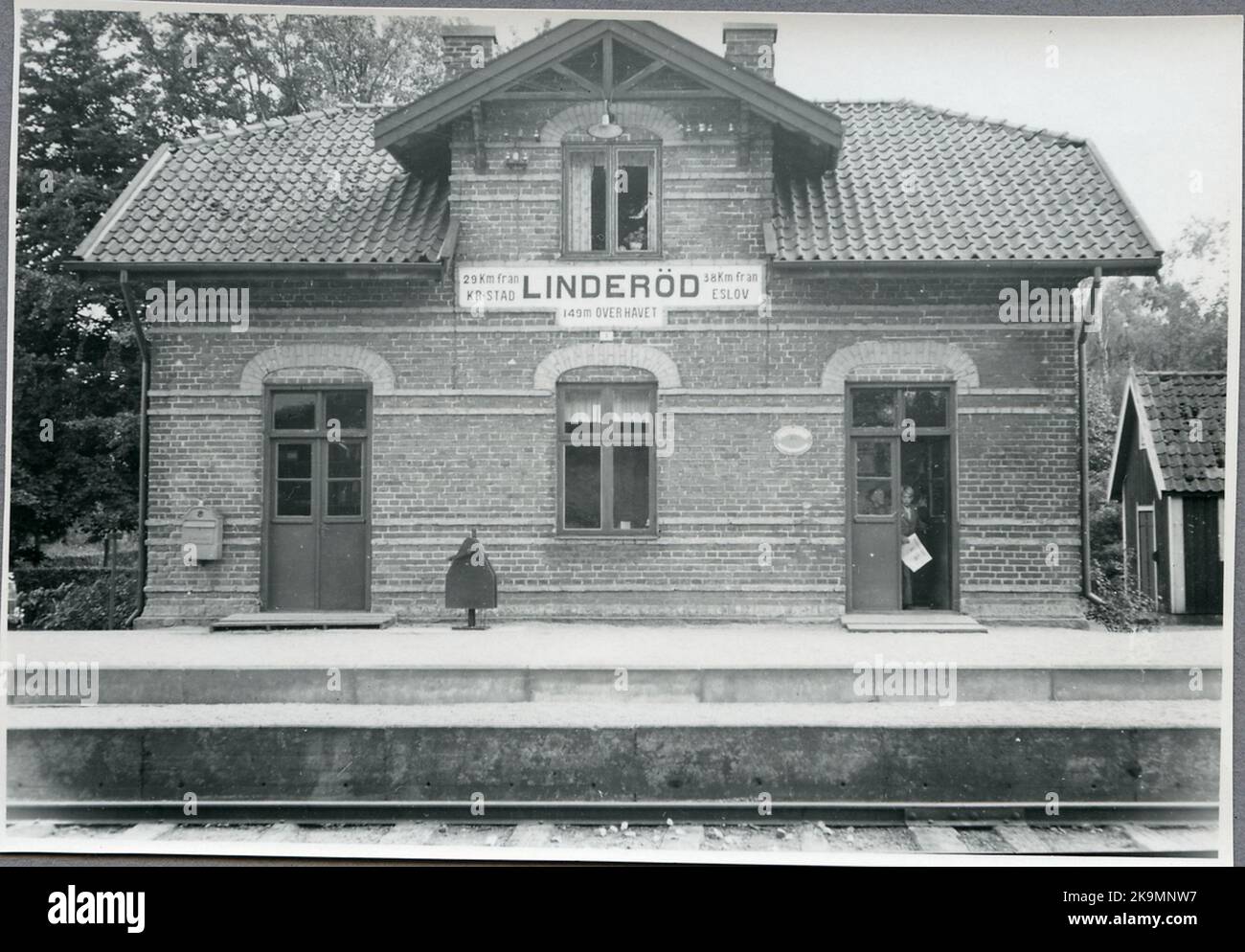 Linderöd station house Stock Photo - Alamy