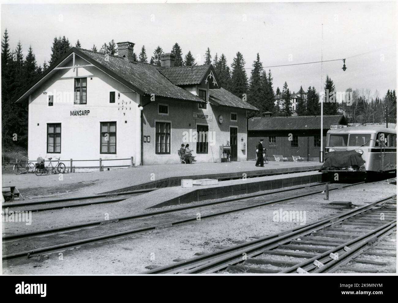 Station built in 1894. One- and one-half-story stationed station houses ...