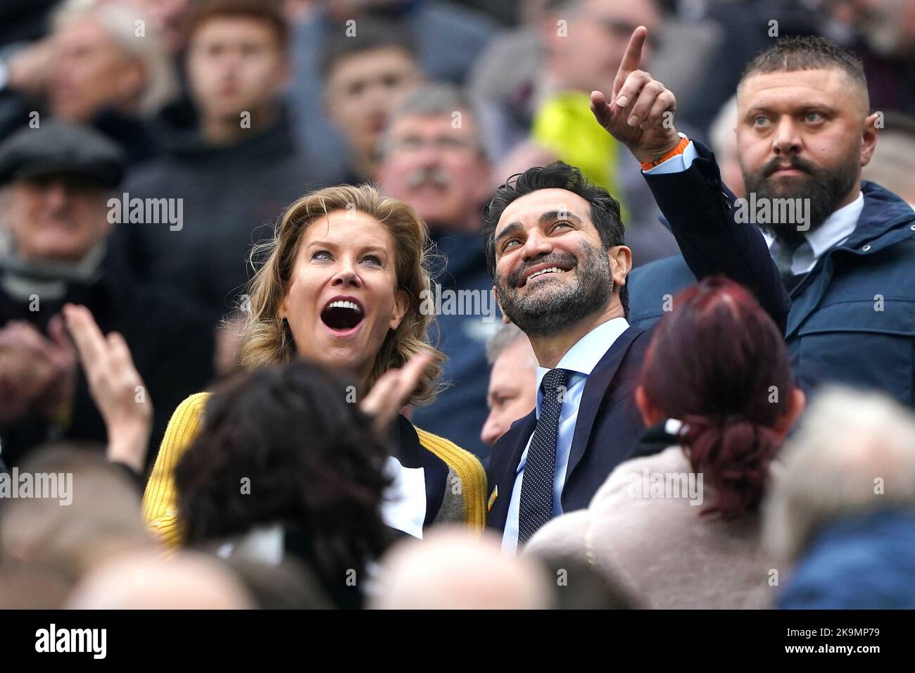 Newcastle United co-owners Amanda Staveley (left) and husband Mehrdad ...