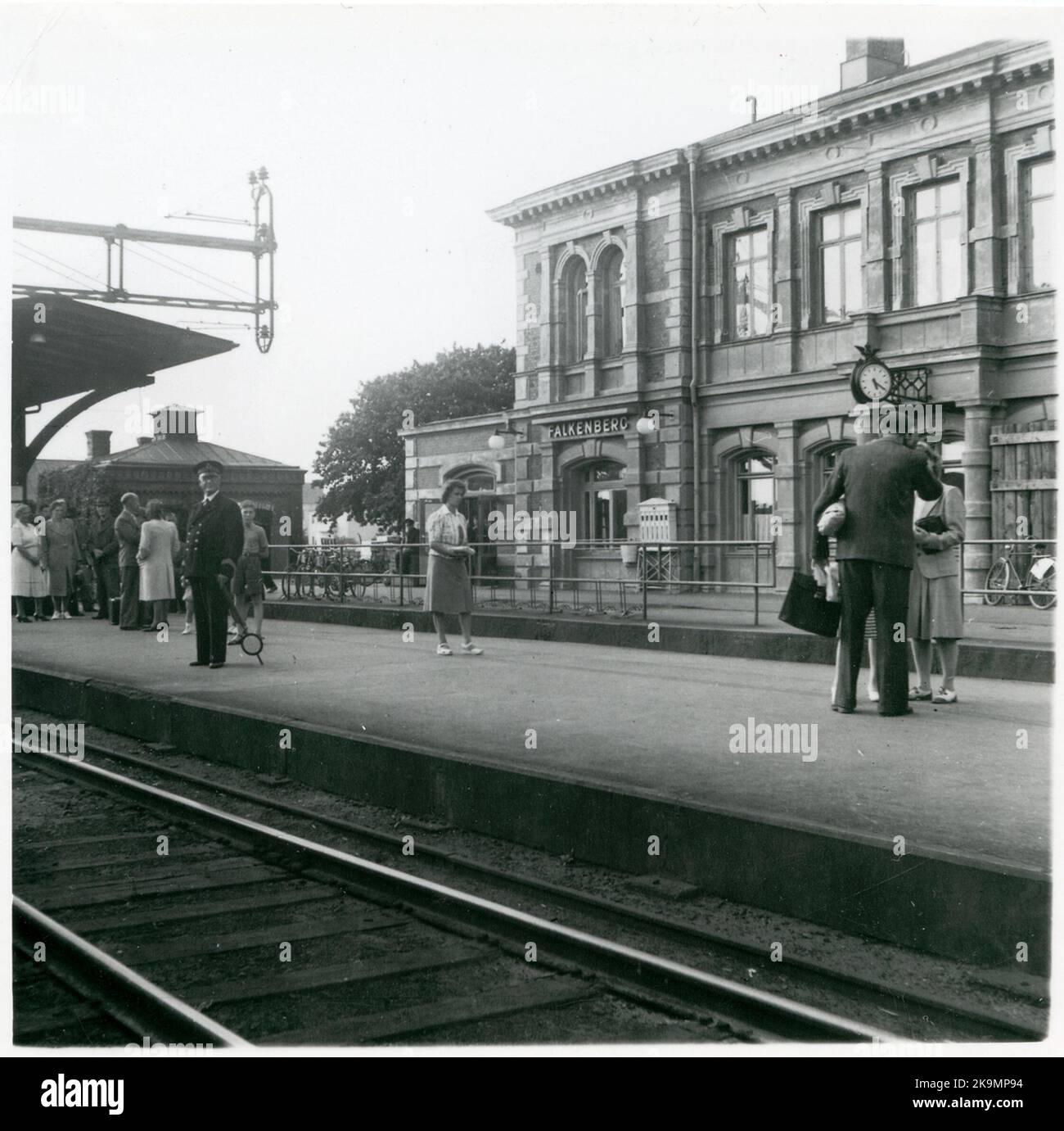 Falkenberg's old railway station Stock Photo - Alamy