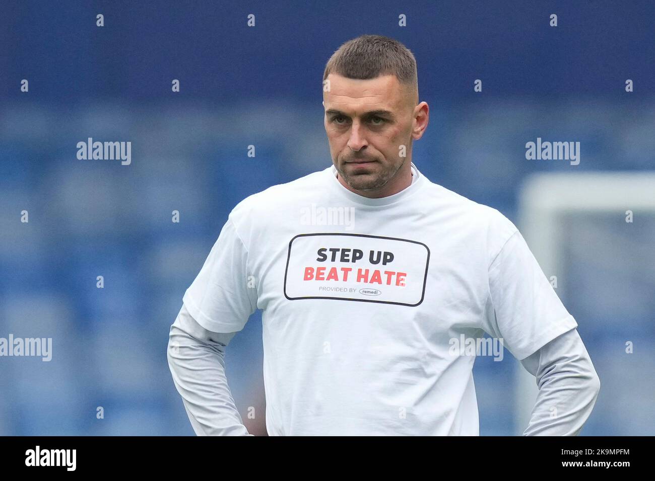 Jack Hunt #32 of Sheffield Wednesday warms up before the Sky Bet League ...