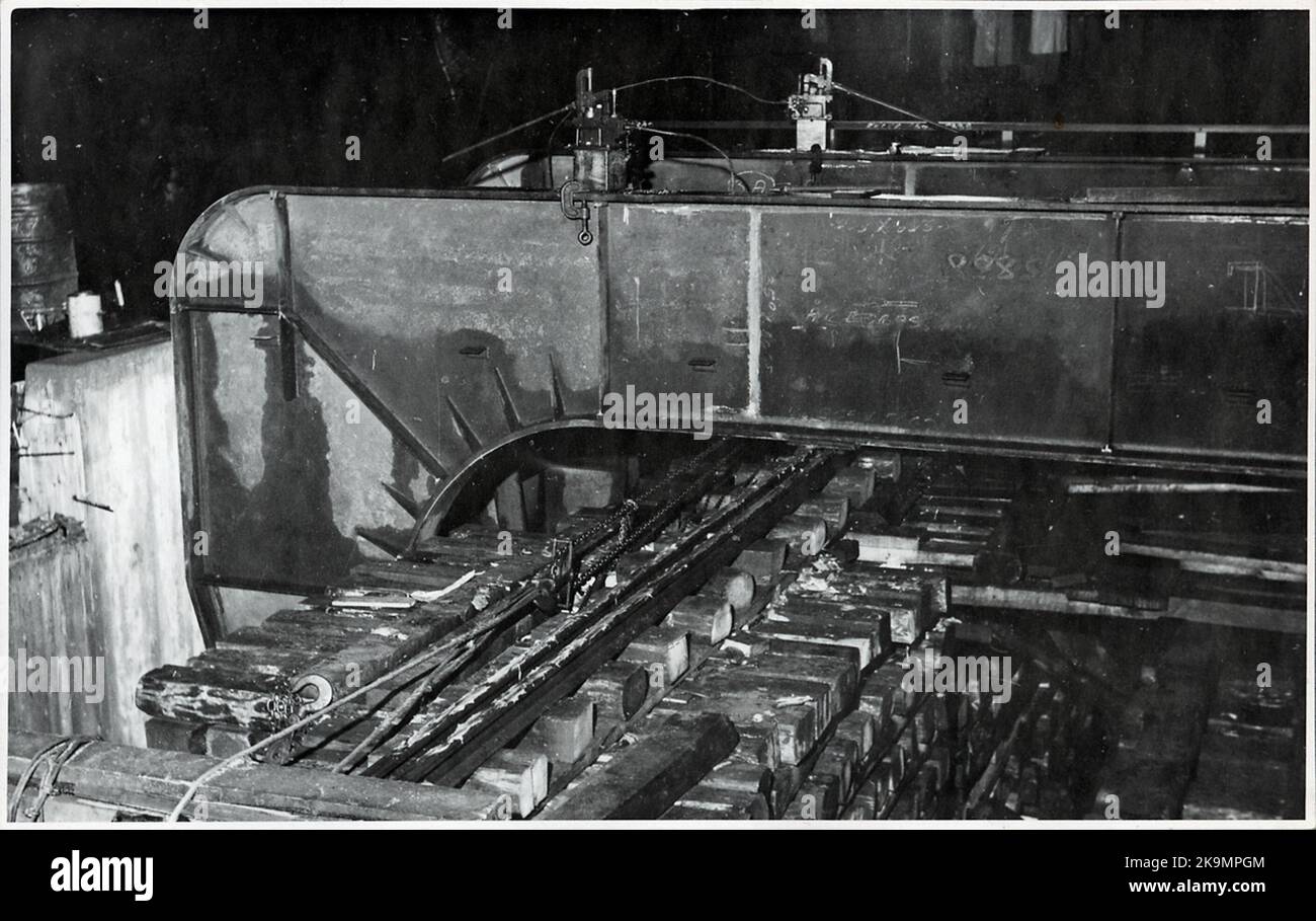 Bridge construction at Viskafors. Sliding track at one end area of the ...