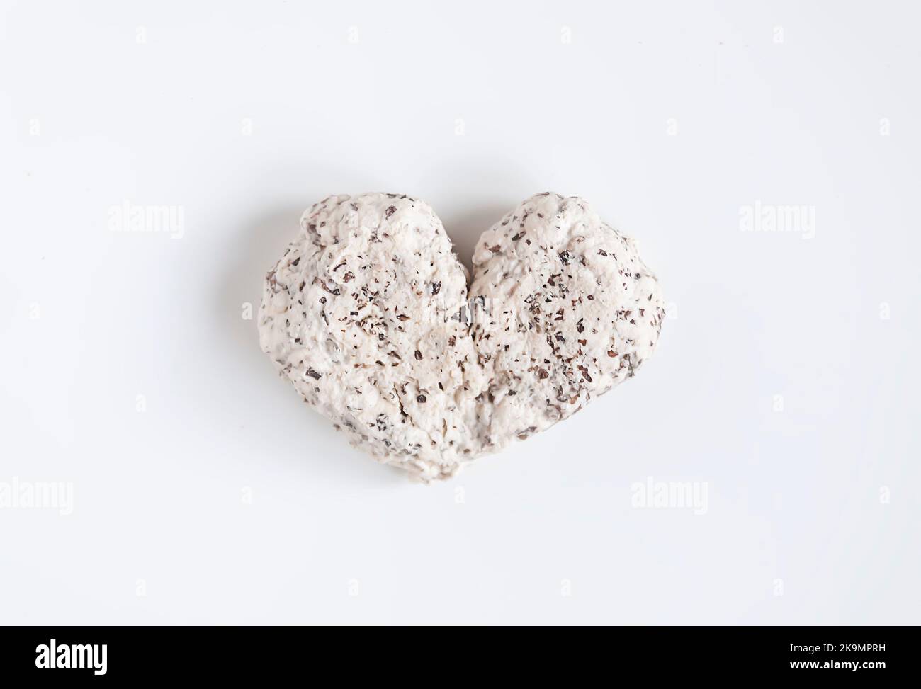 Papier-mache heart. Craft object made from recycled materials Stock ...