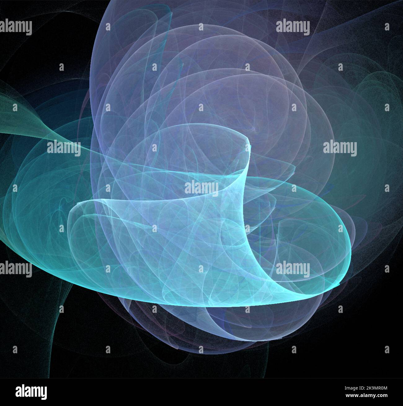 abstract purple-blue glowing pattern on black background, design ...