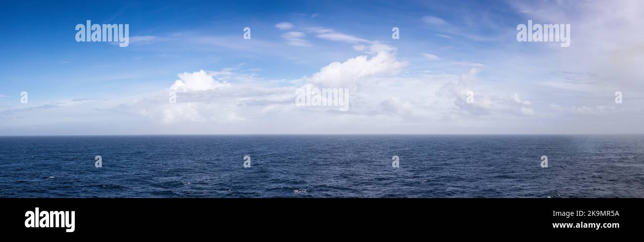 Cloudy Blue Colorful Sky over North Atlantic Ocean. Cloudscape Nature ...