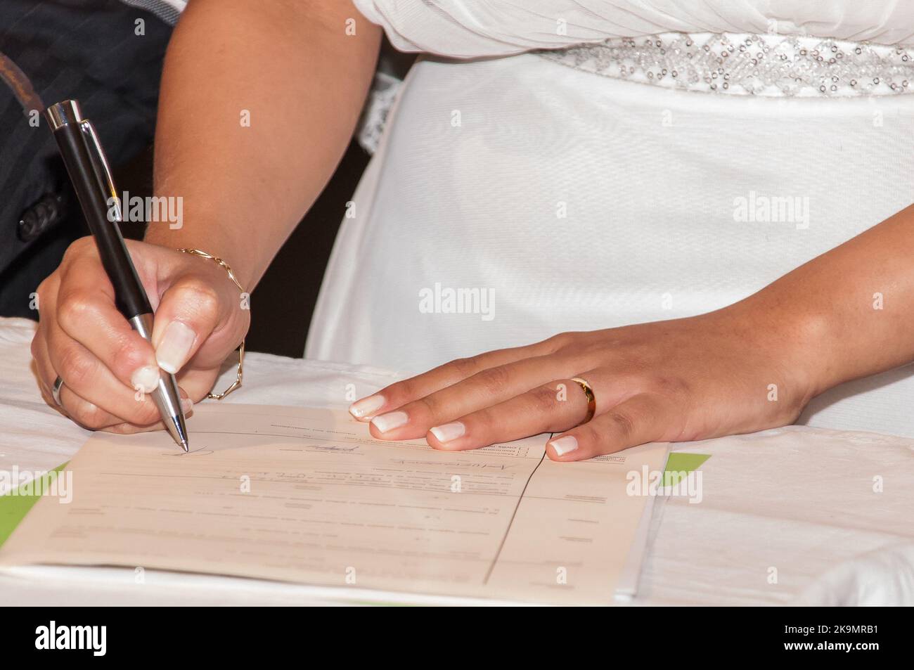 Photo of a woman at the civil registry office Stock Photo - Alamy