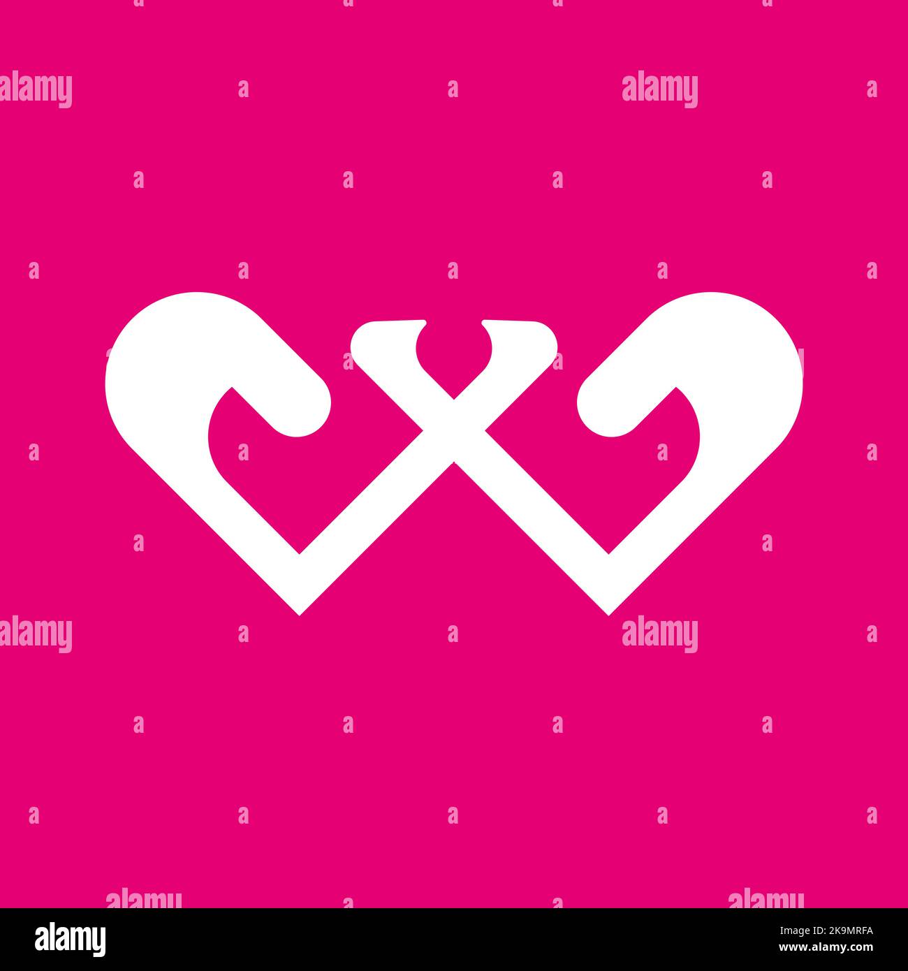Red heart love logo design, abstract love icon design vector template ...