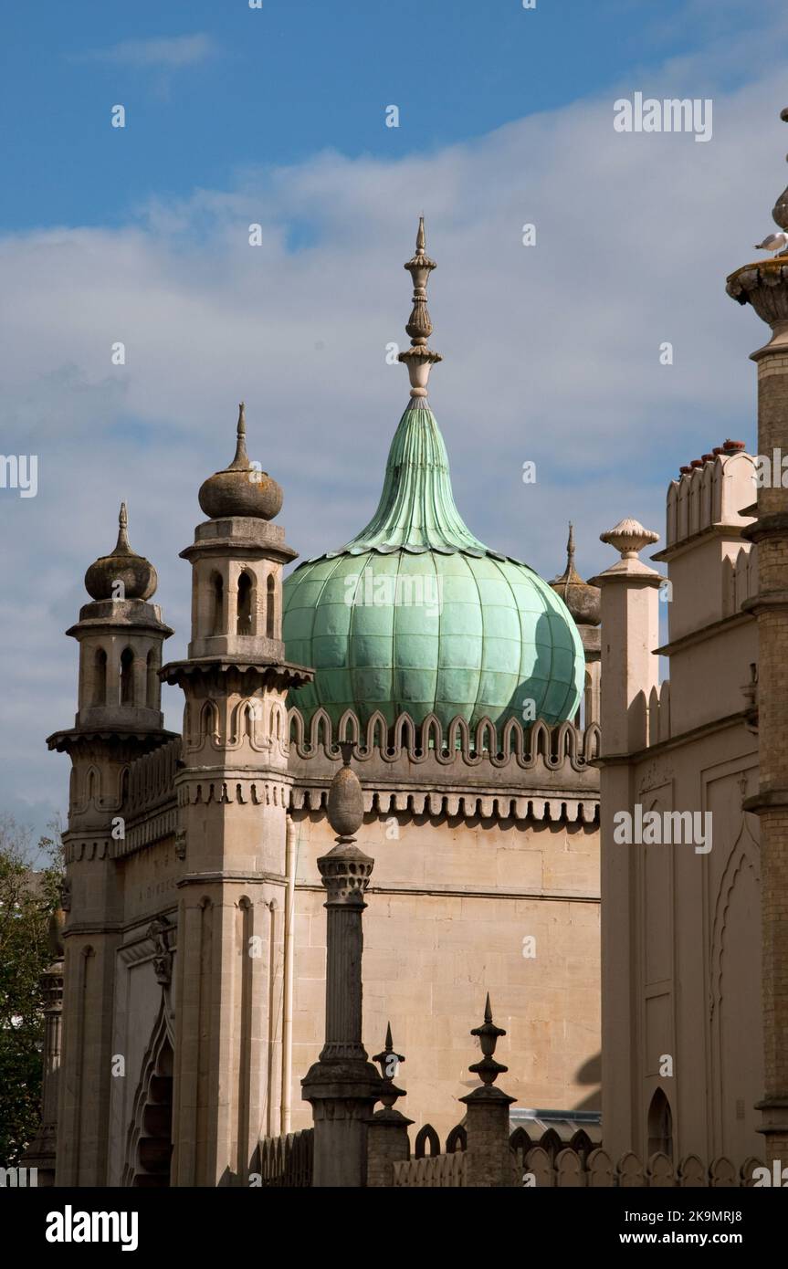 Brighton Pavilion, Brighton, Sussex, UK. The Brighton Pavilion with its ...