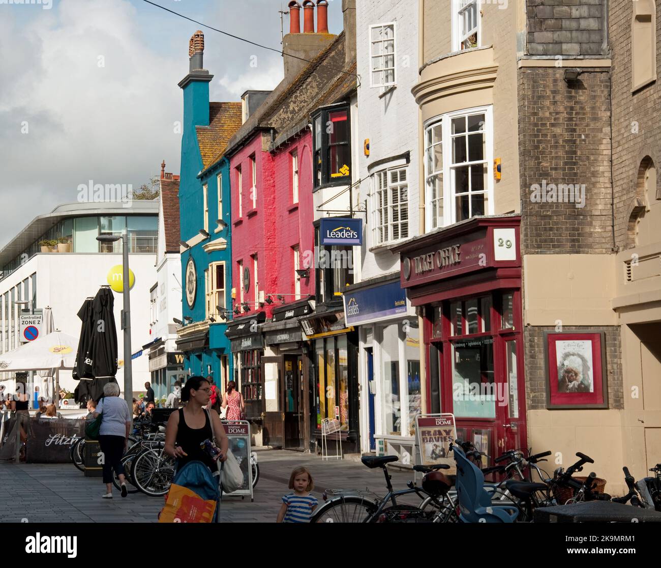 Coloured houses, Pedestrian Precinct, Brighton, Sussex, UK. Brighton ...