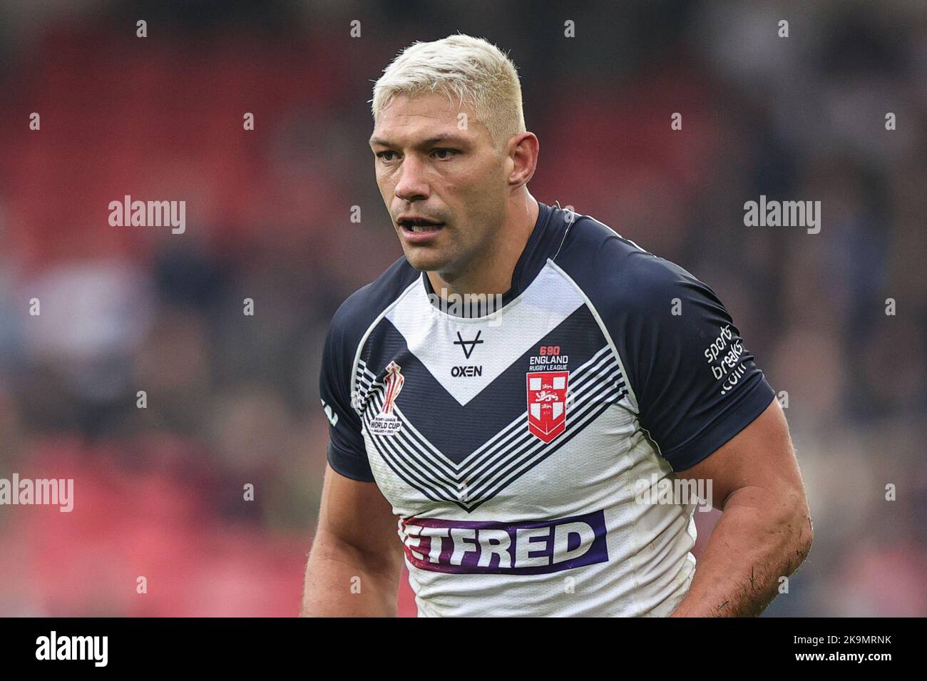 Ryan Hall of England during the Rugby League World Cup 2021 match ...