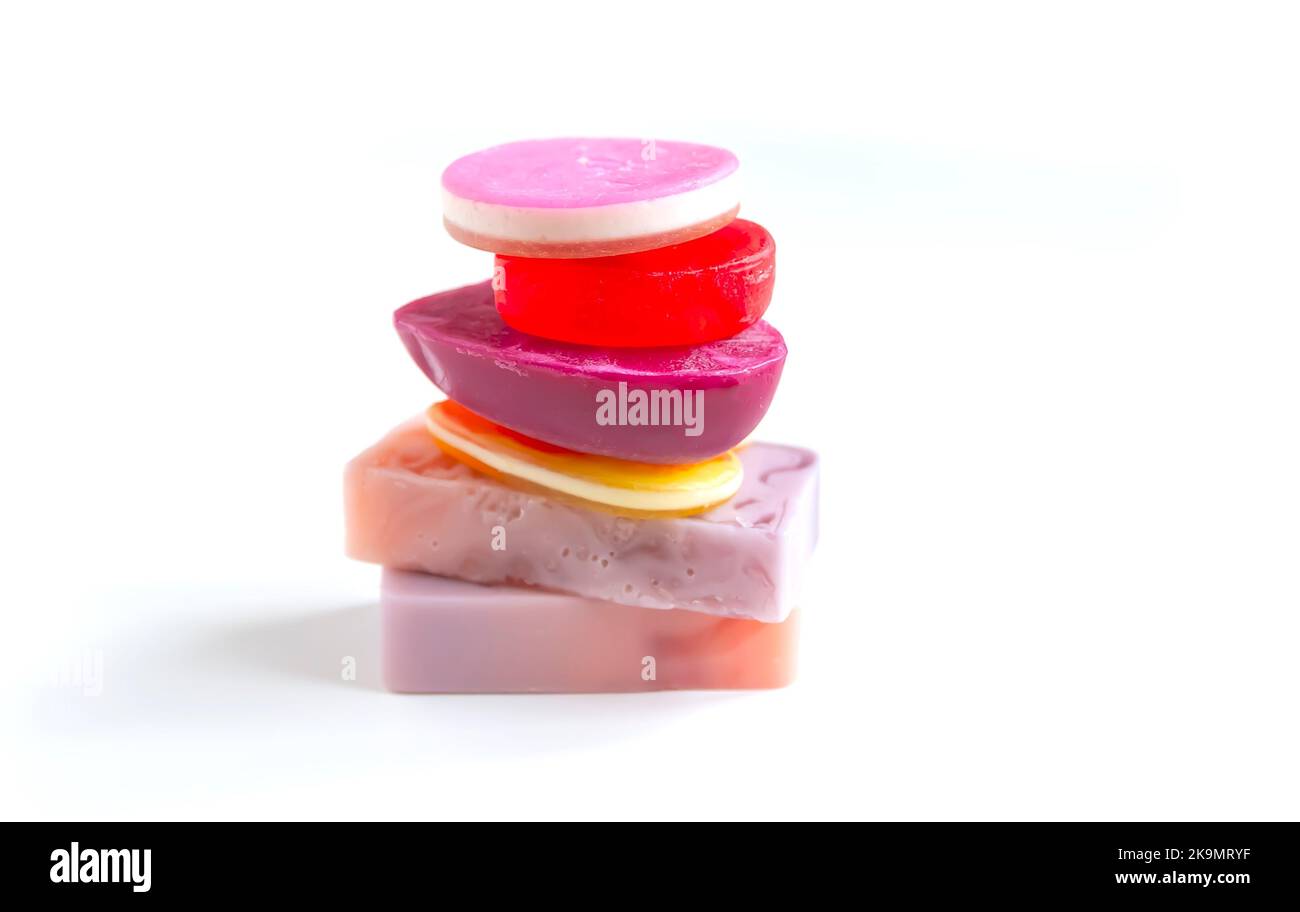 Homemade soap. Scented colorful handmade soap bars Stock Photo - Alamy