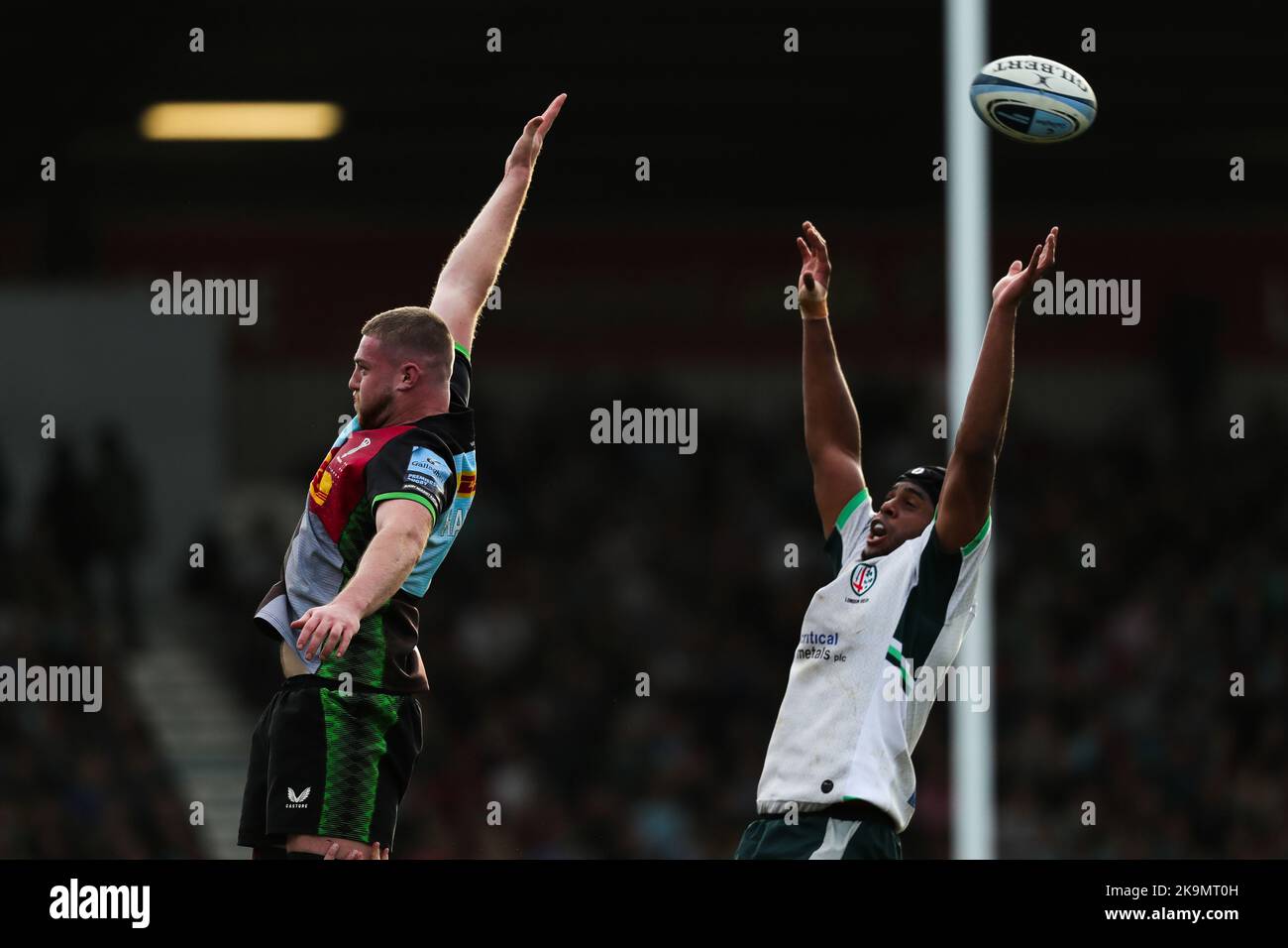 London, UK. 29th Oct, 2022. EDITORIAL USE ONLY Harlequins' George ...