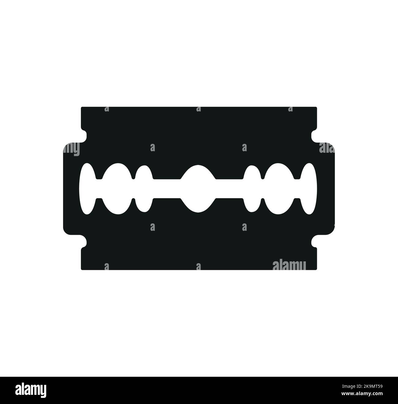 Razor blade icon. Black icon isolated on white background. Razor blade ...