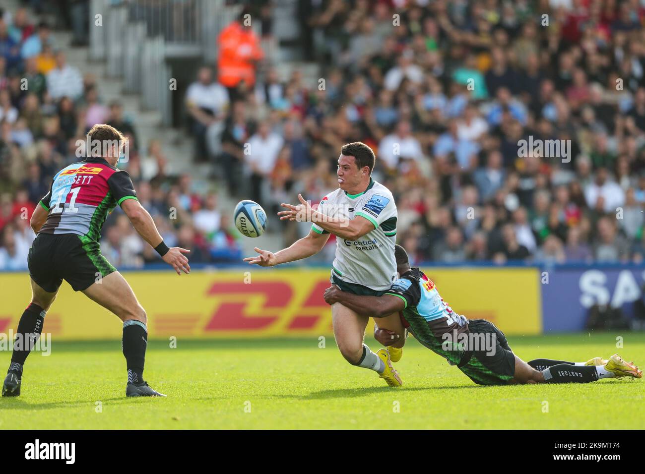 London, UK. 29th Oct, 2022. EDITORIAL USE ONLY London Irish's London ...