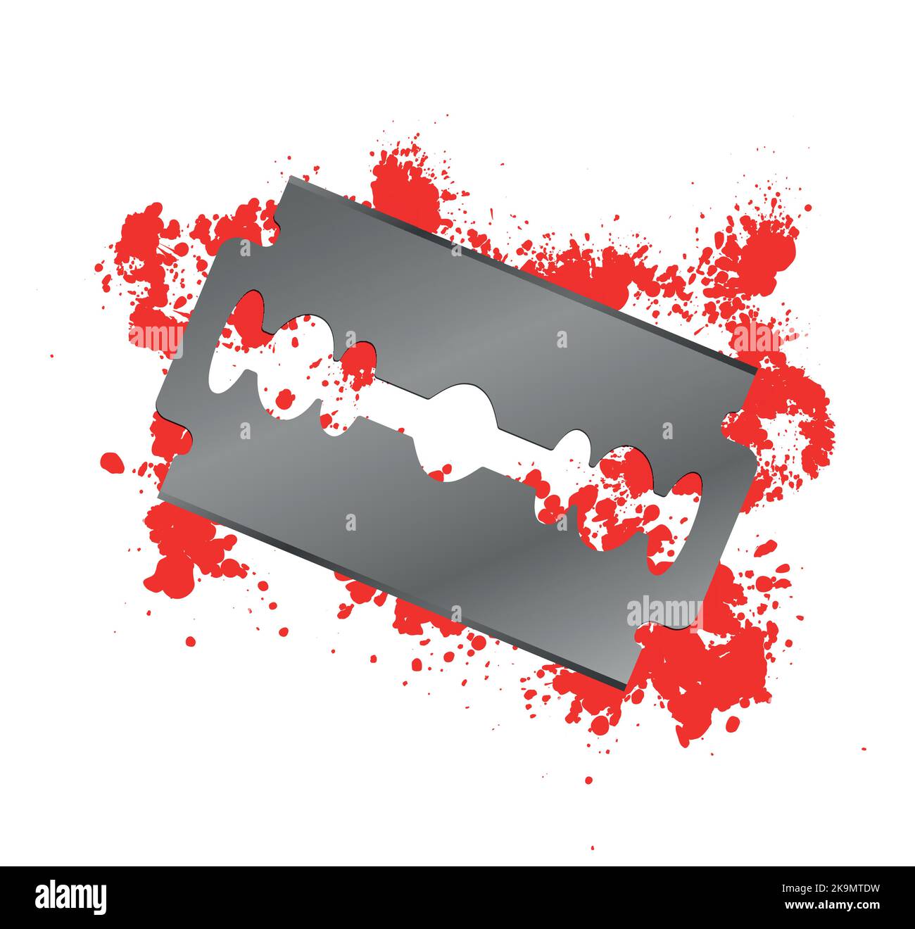 Razor blade icon. Black icon isolated on white background. Razor blade ...