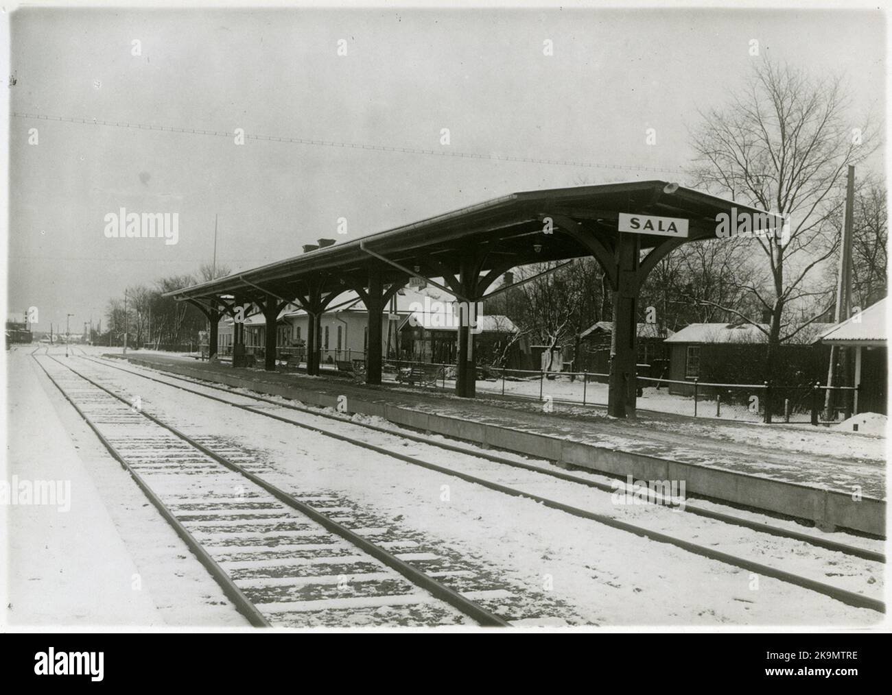 Platform ceiling at Sala station Stock Photo - Alamy
