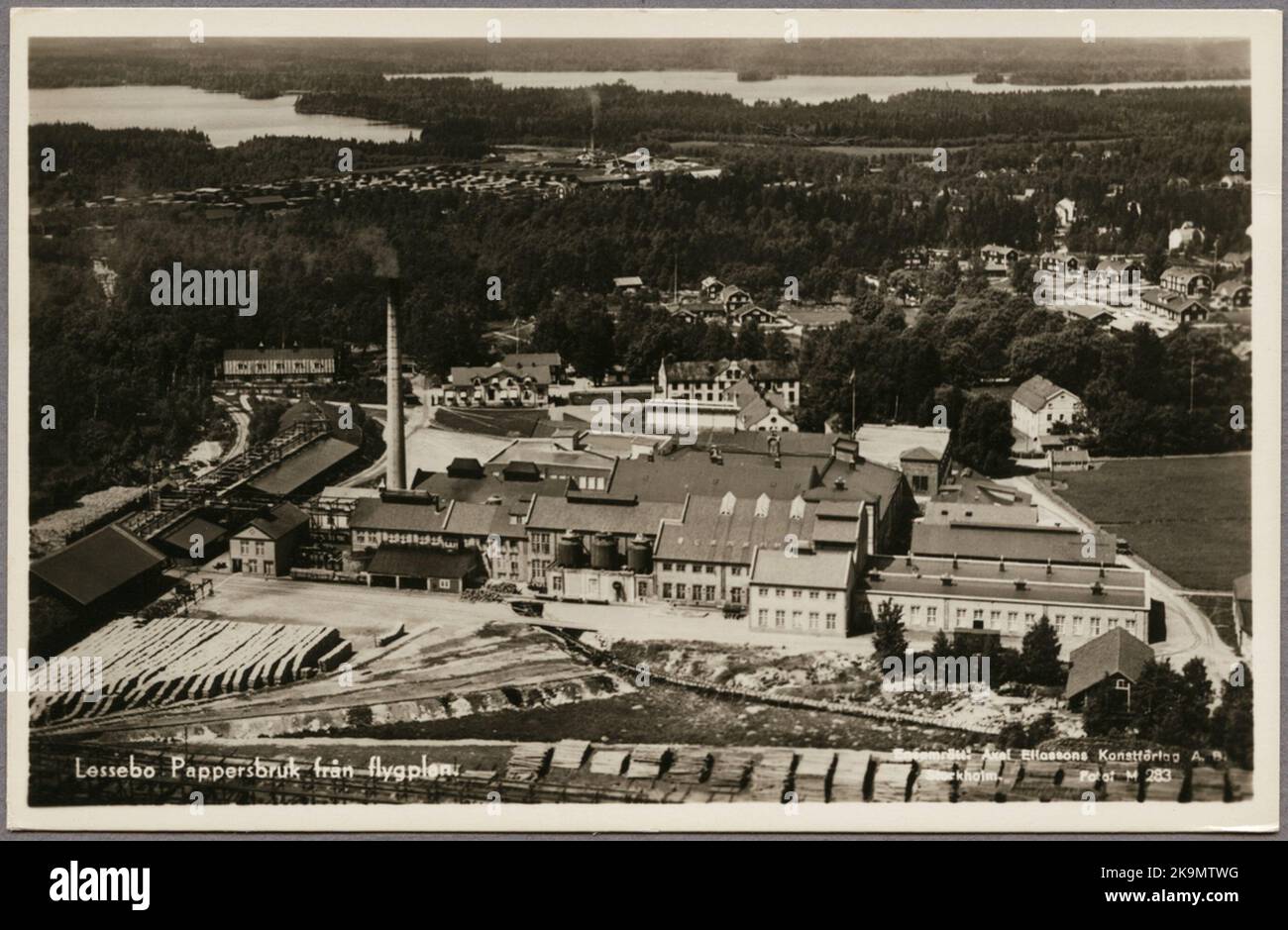 Aerial photo over Lessebo Stock Photo - Alamy