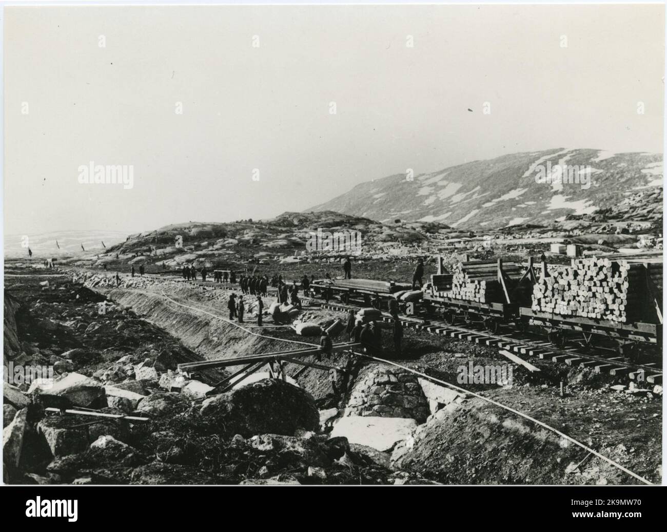 The railing up to the border with Norway is in its final phase Stock ...