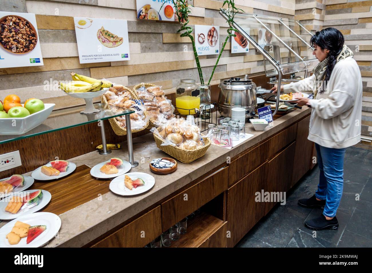 Self serve service buffet table bar fruit hi-res stock photography and ...