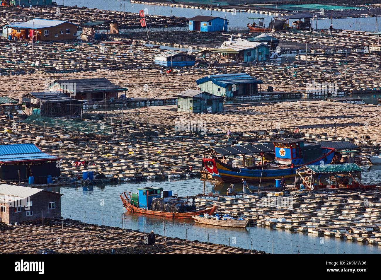 Floating city in Xiapu area Stock Photo - Alamy