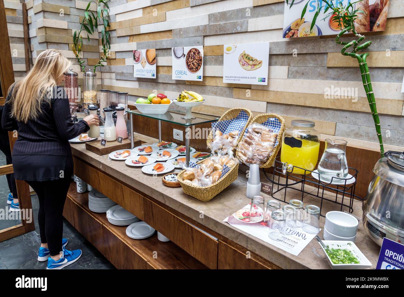 Self serve service buffet table bar fruit hi-res stock photography and ...