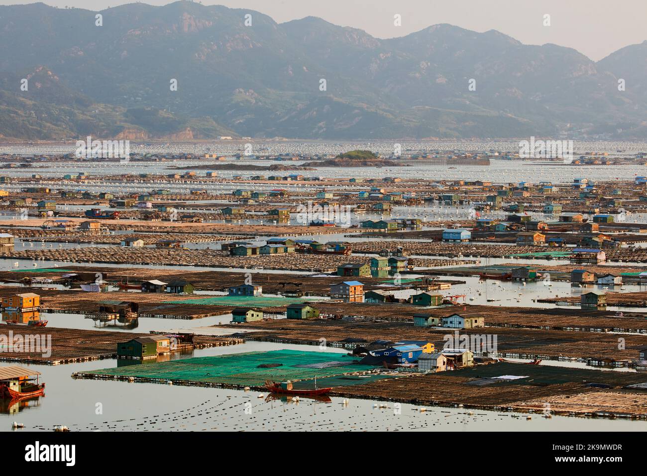 Floating city in Xiapu area Stock Photo - Alamy
